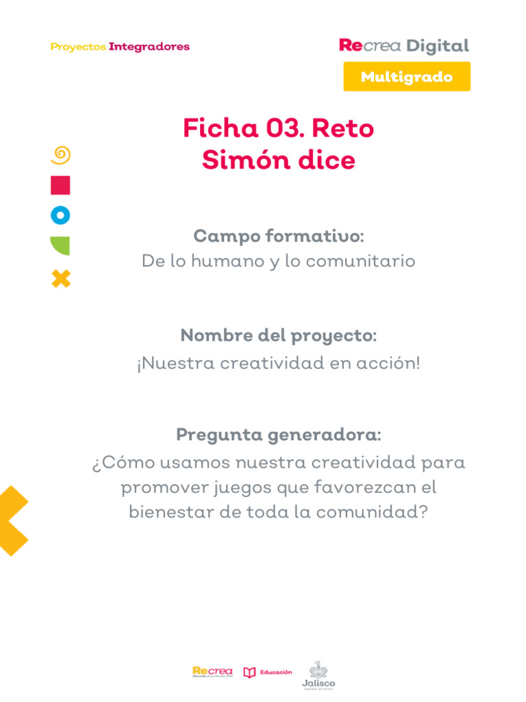 Ficha 03. Reto Simon Dice | PDF | Cognición