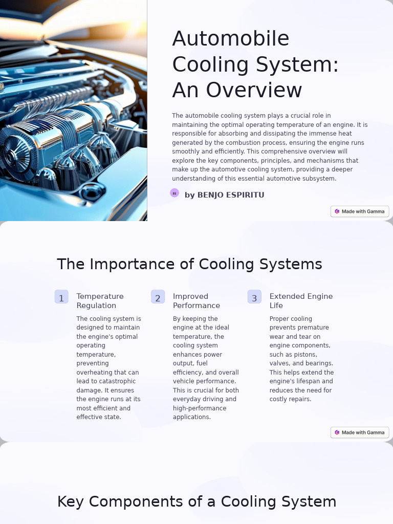 Automobile Cooling System An Overview | PDF | Radiator | Thermostat