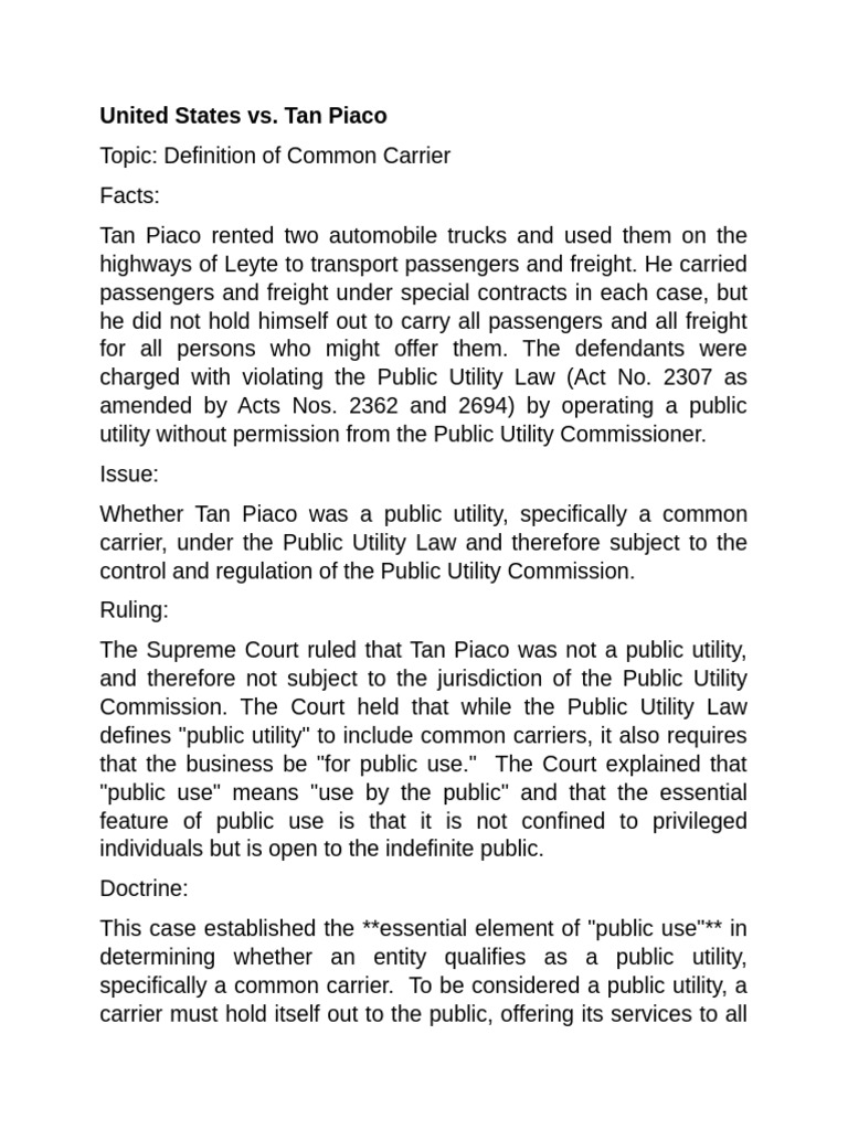 COMMON CARRIER - LIABILITY OF COMMON CARRIER | PDF | Legal Liability ...