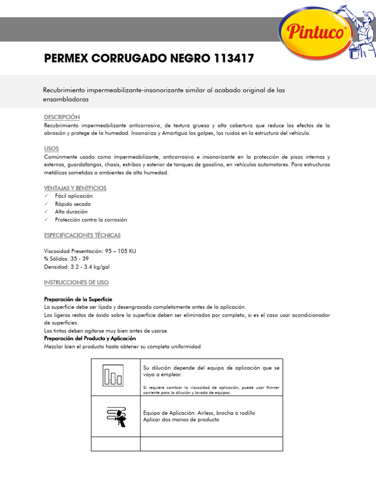Permex Base Agua: Impermeabilizante Anticorrosivo | PDF | Agua | Combustión