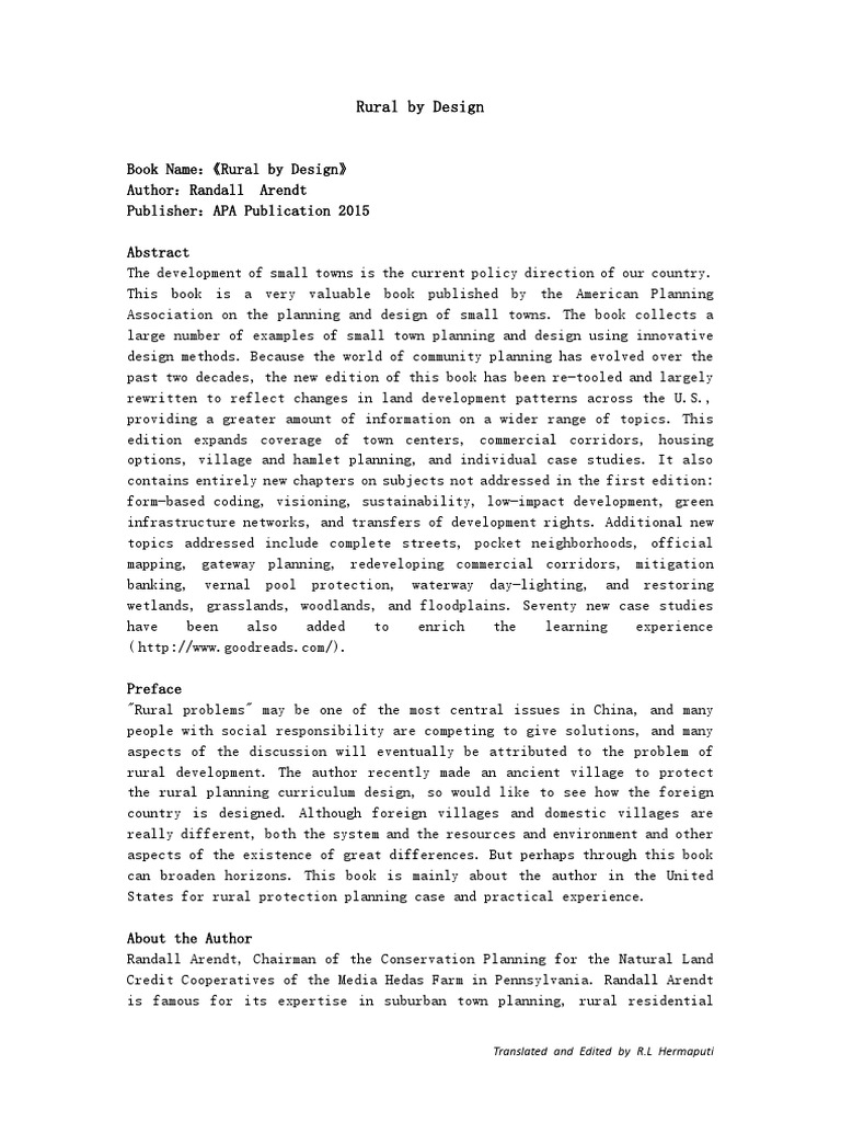Book Review Rural by Design Eng Version | PDF | Road | Cost