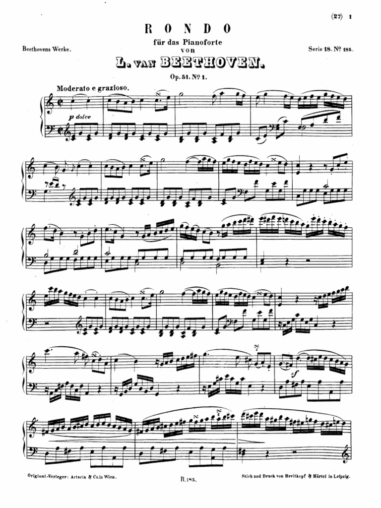 Rondo - in C Major Op.51 No.1 | PDF