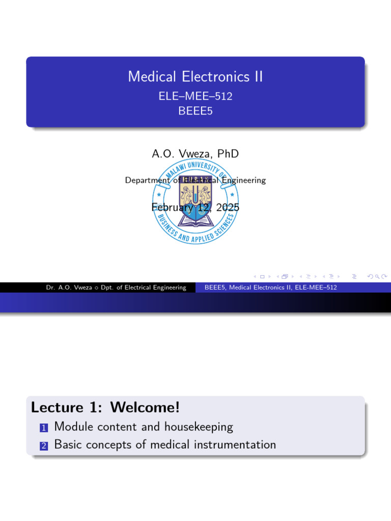 Lecture 1 - Basic Concepts of Bioinstrumentation | PDF | Accuracy And ...