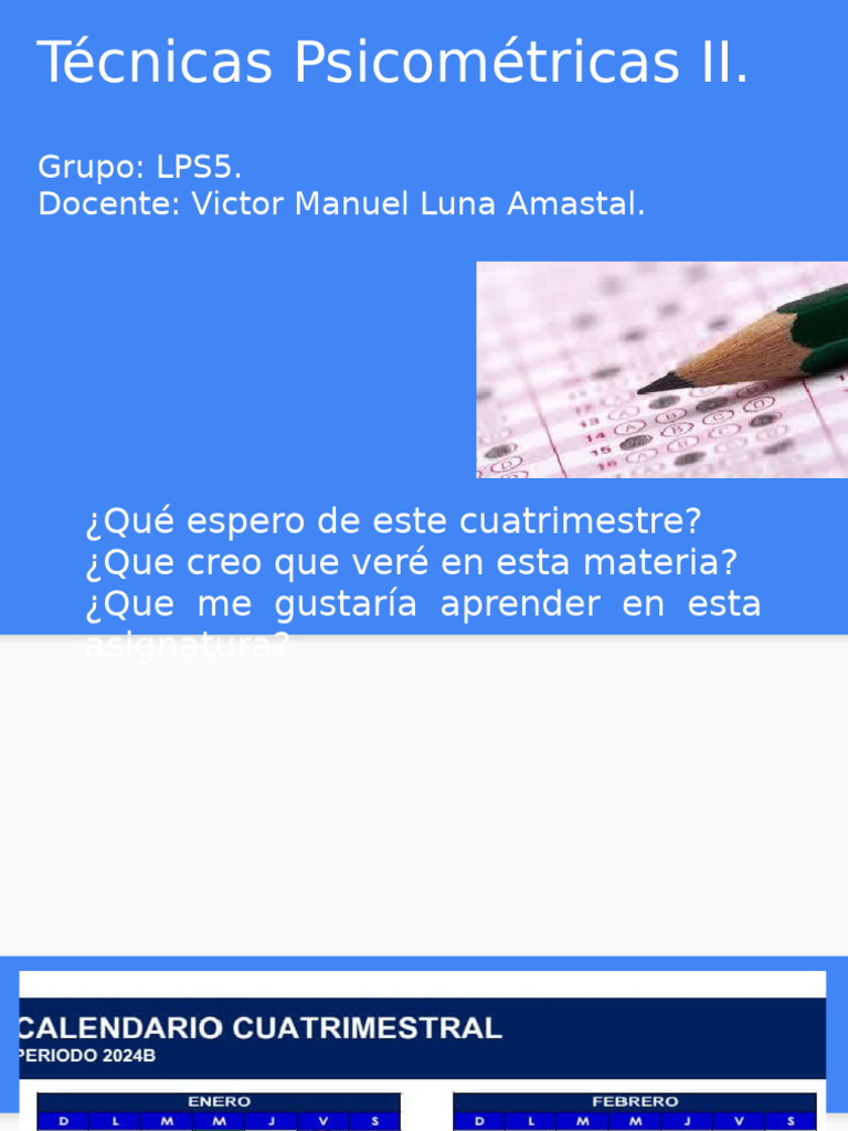 LPS5. SP. Técnicas Psicométricas II. | PDF | Ciencia cognitiva | Cognición