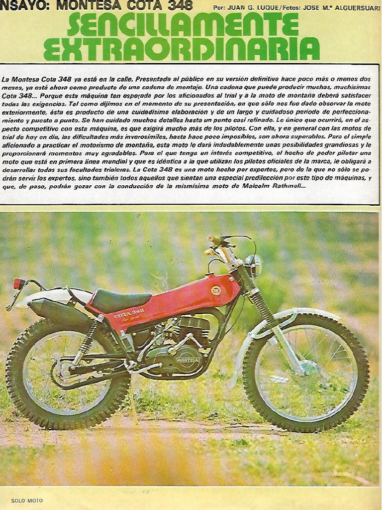 Montesa Cota 348 Solo Moto n28 1976 | PDF