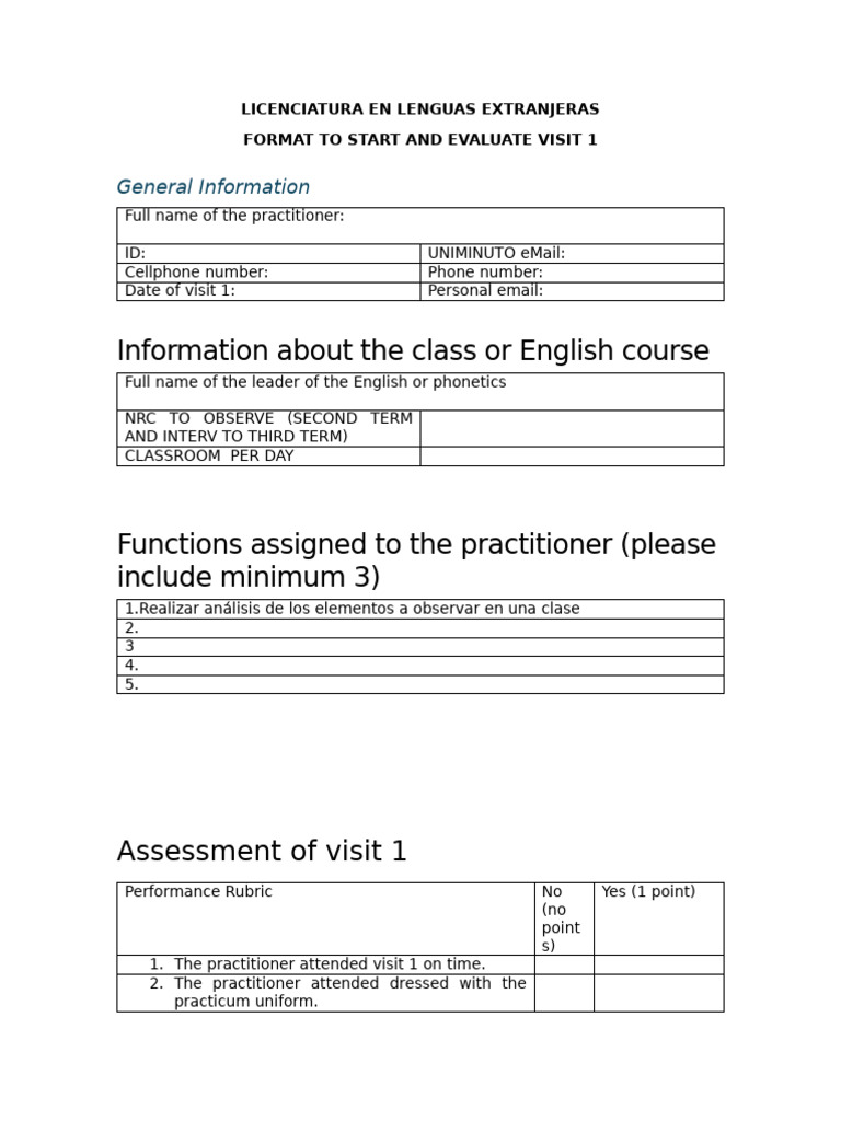 2.format Visit 1 Formative Practicum 1, 2 and Intensive Practicum 1, 2 ...