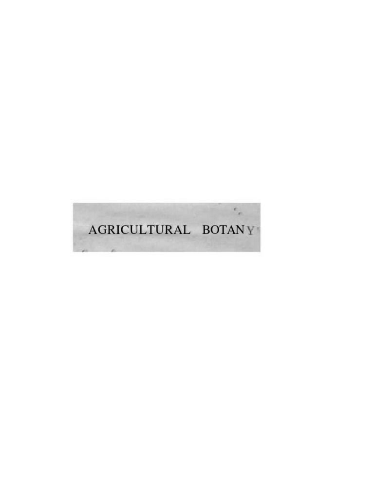 Agricultural Botany | PDF | Seed | Sowing