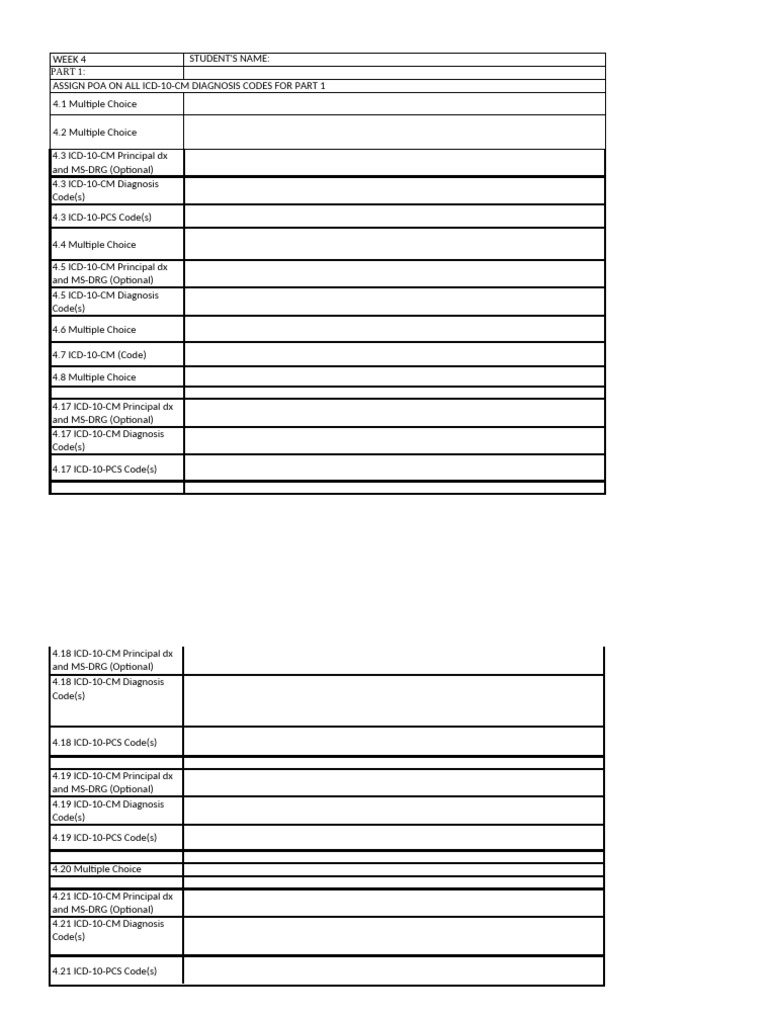 Week 4 Answer Sheet 2023 Parts 1 and 2 | PDF