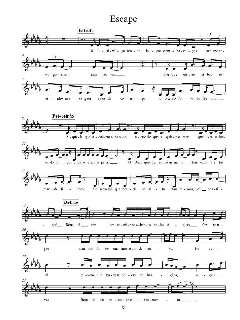 Partitura - Escape | PDF