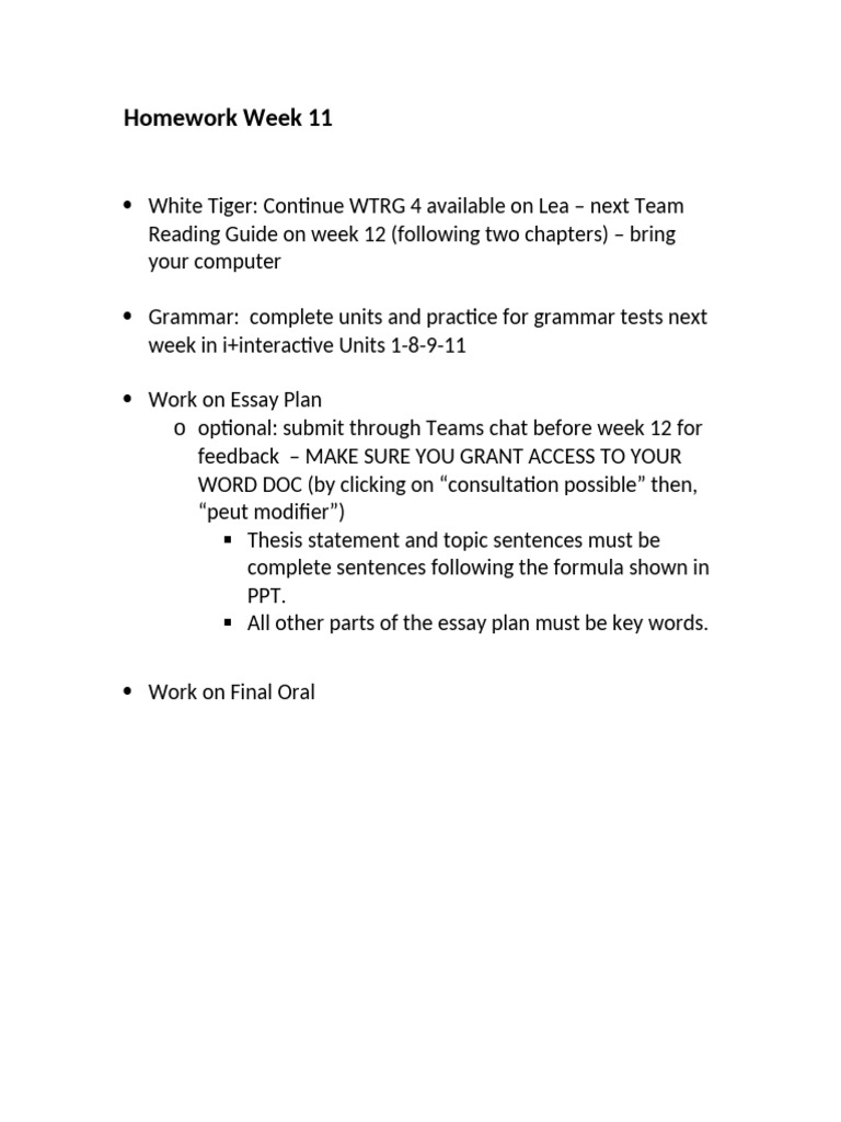 Week 11 Homework Tasks | PDF