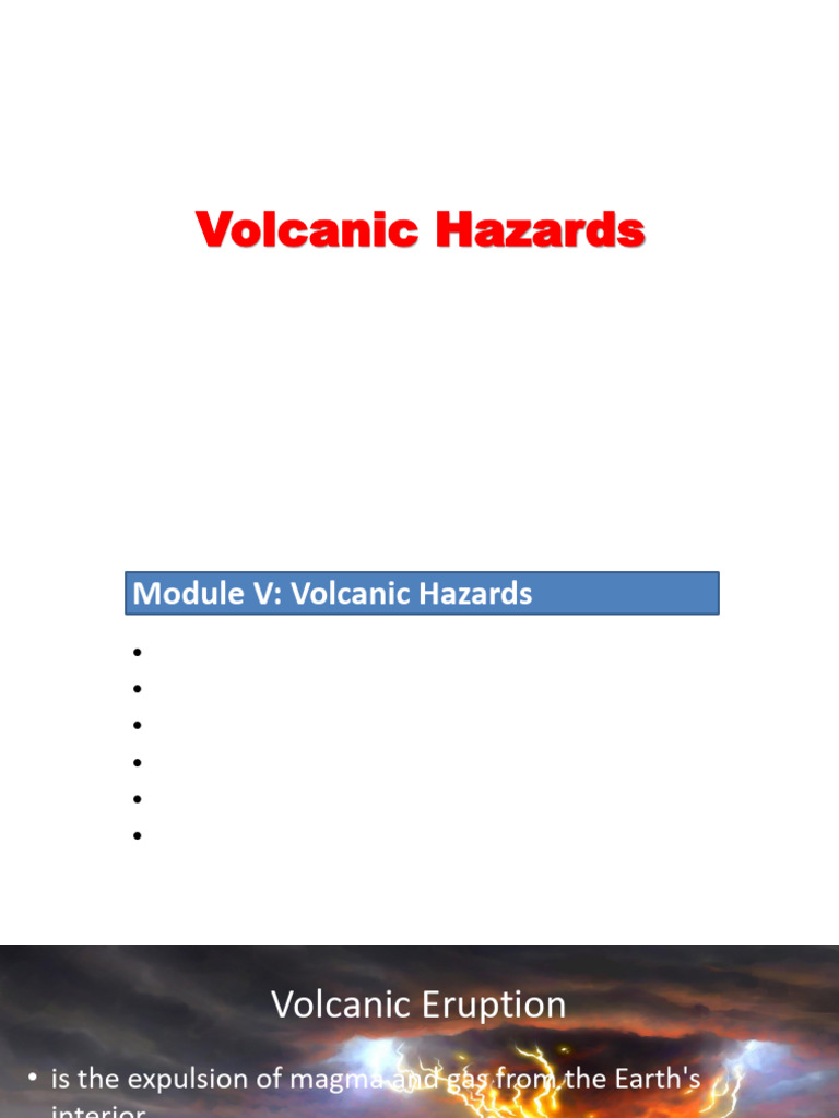 5 Module v Volcanic Hazards | PDF | Volcano | Types Of Volcanic Eruptions