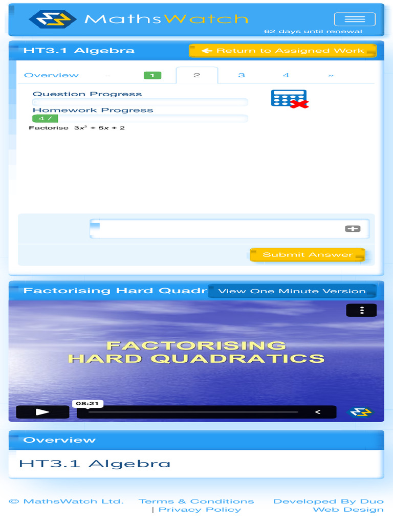 Factorising Hard Quadratics Guide | PDF