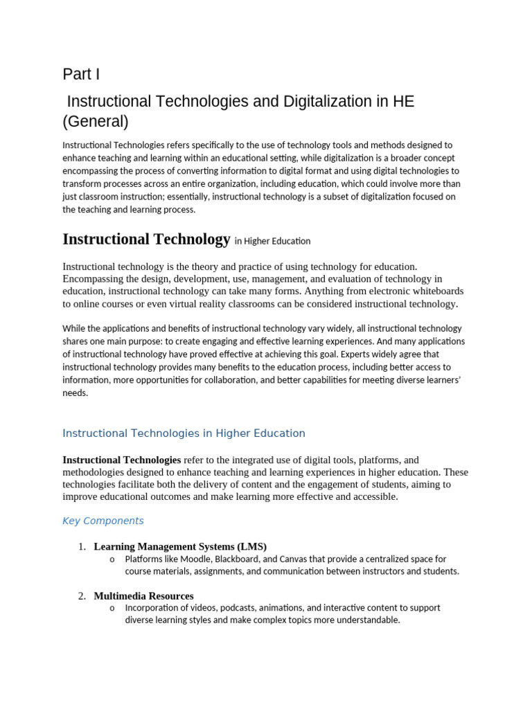 Instructional Technology | PDF | Educational Technology | Learning