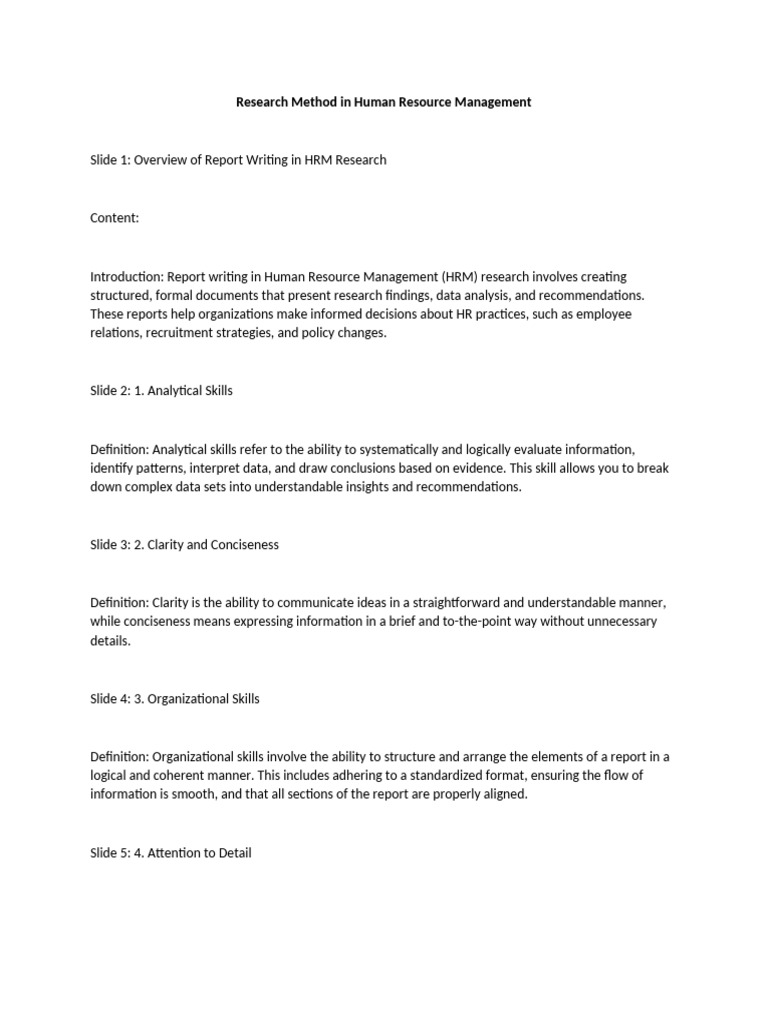 HRM Reporting Marians Part | PDF | Human Resource Management ...