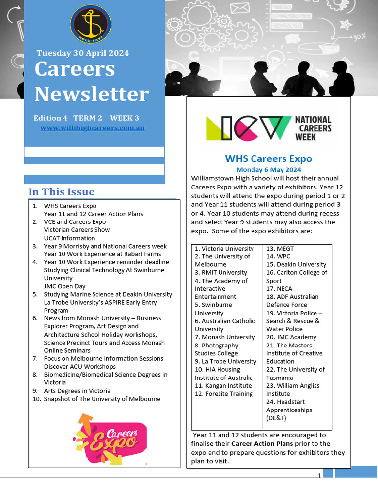 Careers Newsletter 2024 Term 2 Edition 4 April 30 | PDF | Liberal Arts ...
