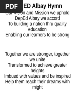 Deped Albay Hymn | PDF