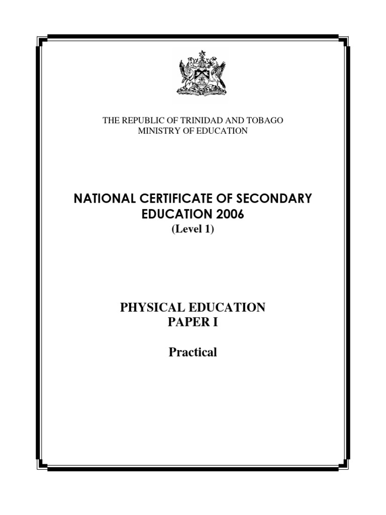 NCSE Level 1 Physical Education Guidelines | PDF | Sports | Athletic Sports
