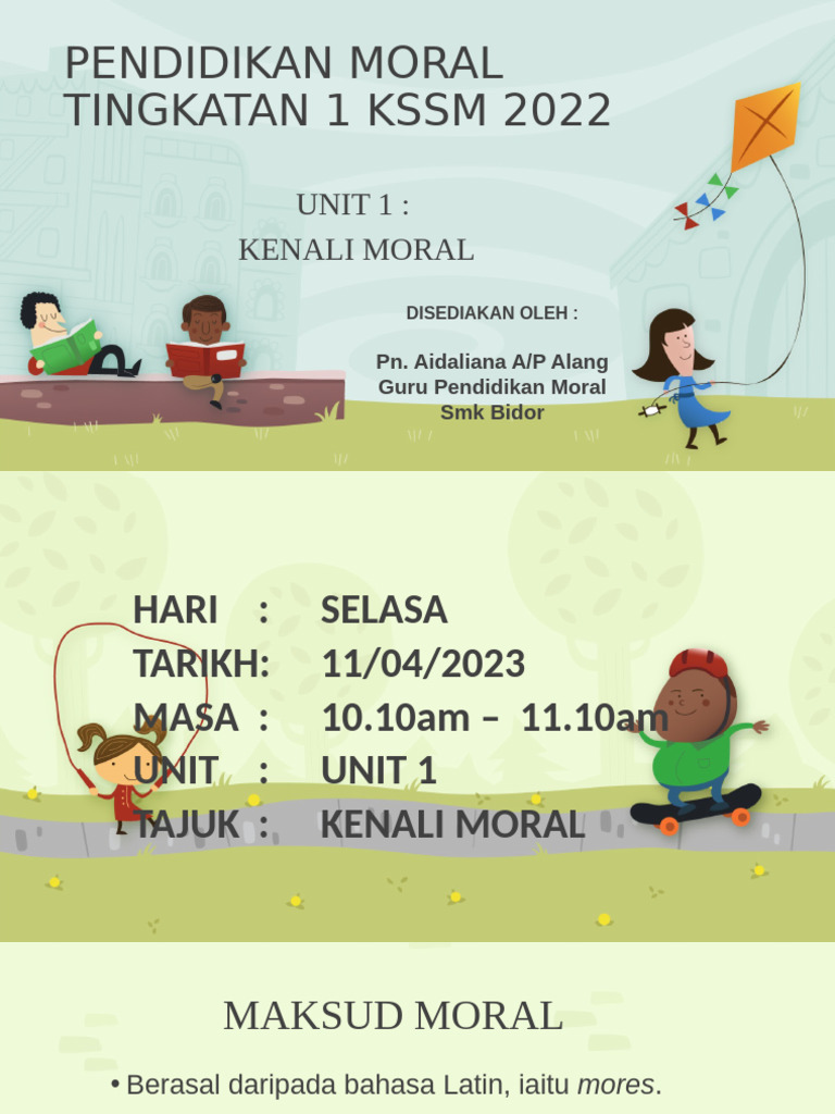Latihan Moral Tingkatan 1 Kssm Pdf
