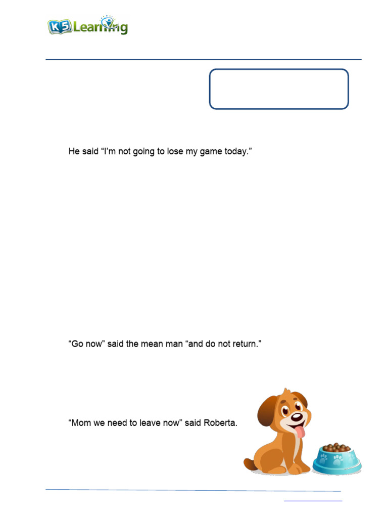 Comma Practice Worksheet for Grade 4 | PDF