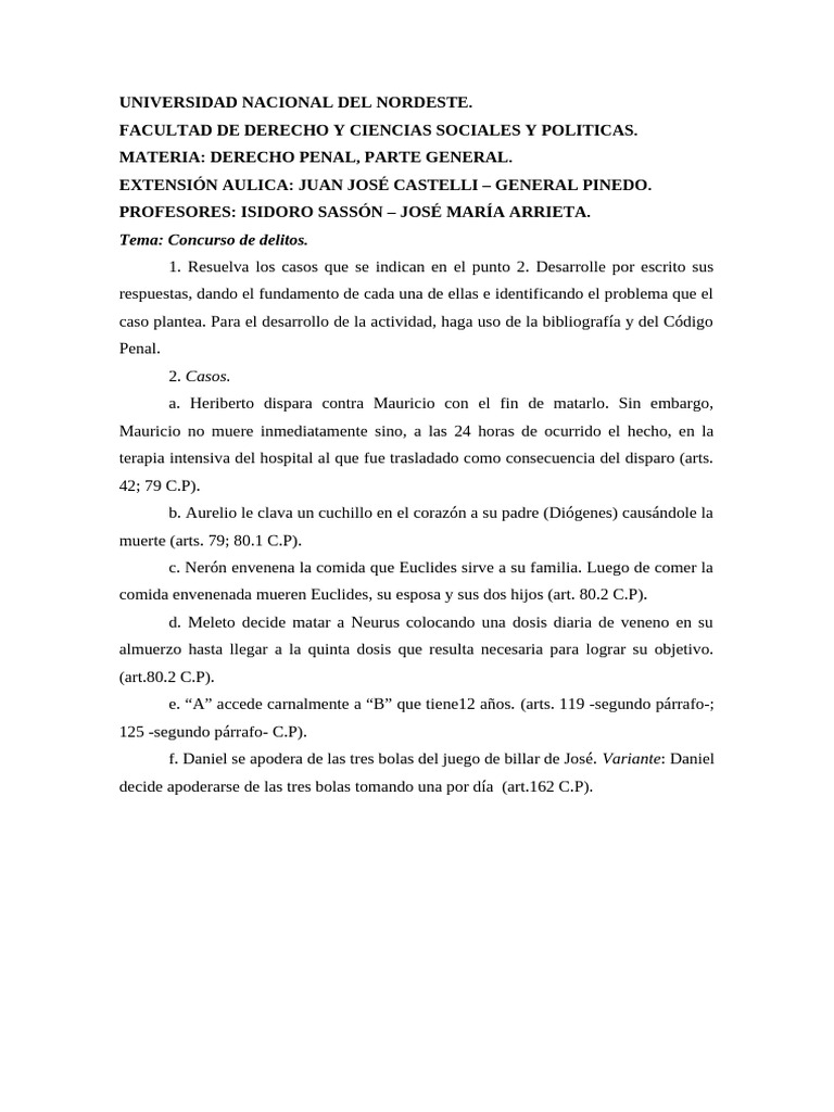 Actividad Concurso de delitos (2) | PDF