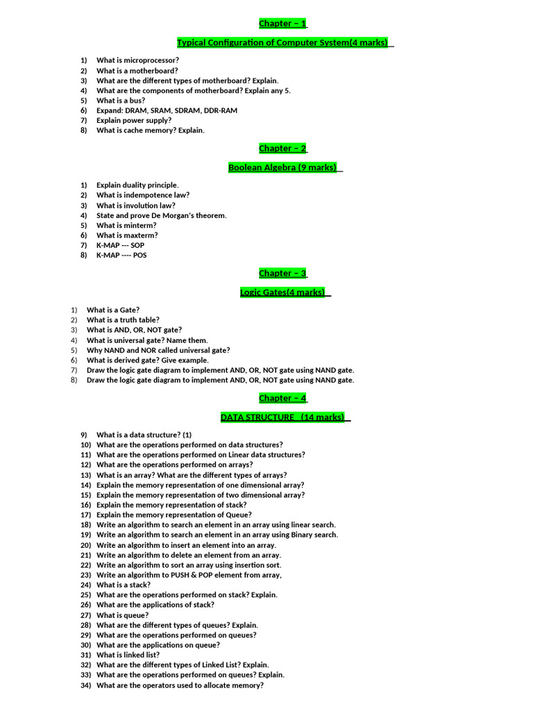 II Pu Imp Questions 10 Chapters | PDF | Logic Gate | World Wide Web