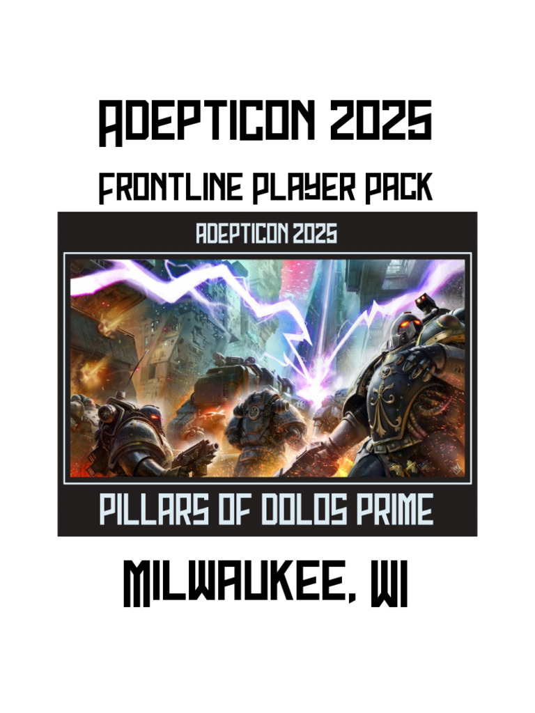 Adepticon 2025 Frontline Player Pack | PDF | Military