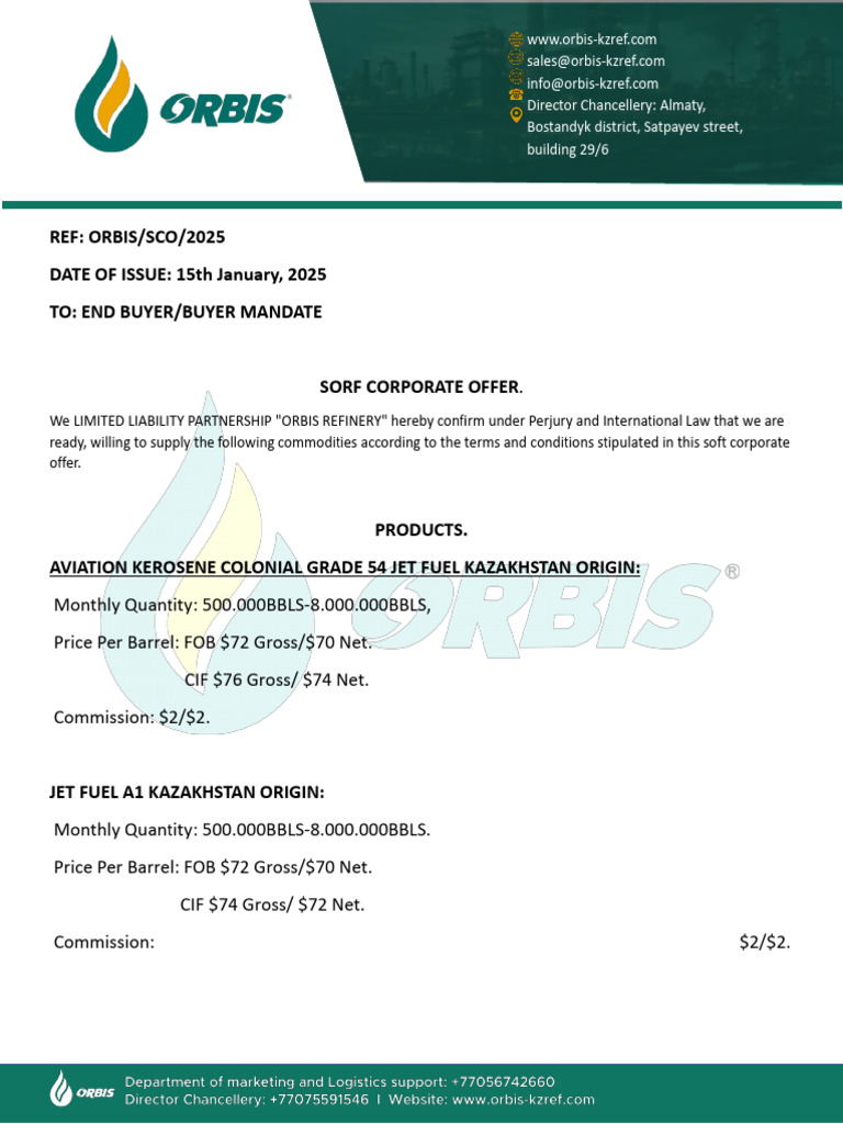 Orbis Refinery Sco 2025 | PDF | Petroleum