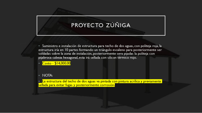 Proyecto Zuñiga | PDF