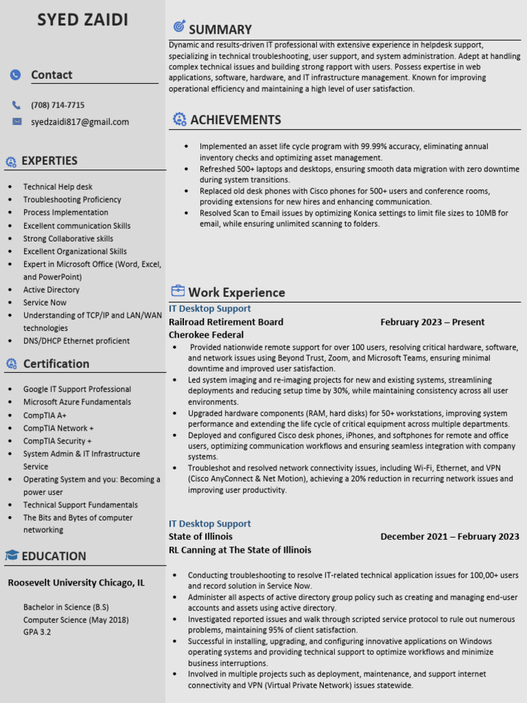Syed Zaid i Resume | PDF | Computer Network | Virtual Private Network