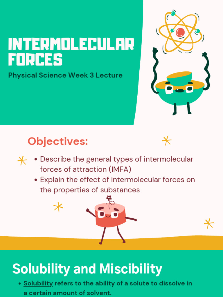 Physical Science Week 3 Lecture | PDF | Intermolecular Force | Chemical ...