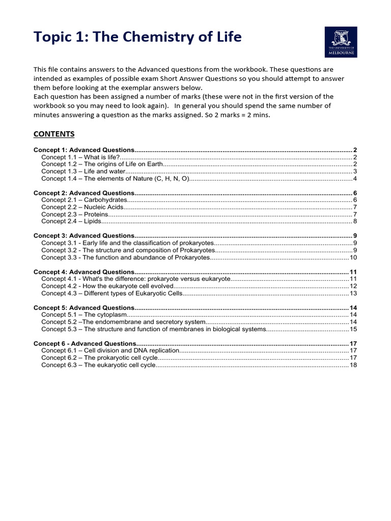 Module 1 Workbook - Advanced Question Answers - 2025 | PDF | Cell ...