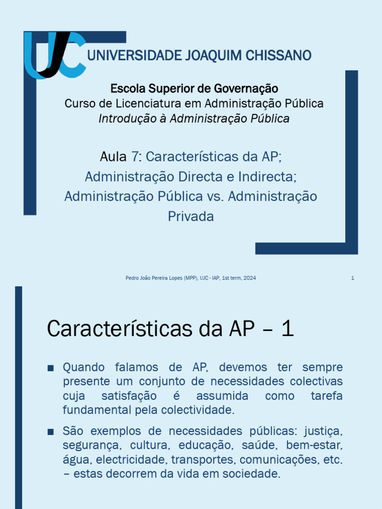 Aula 7_IAP_ Características da AP, AP Directa e In_240313_130141 | PDF ...