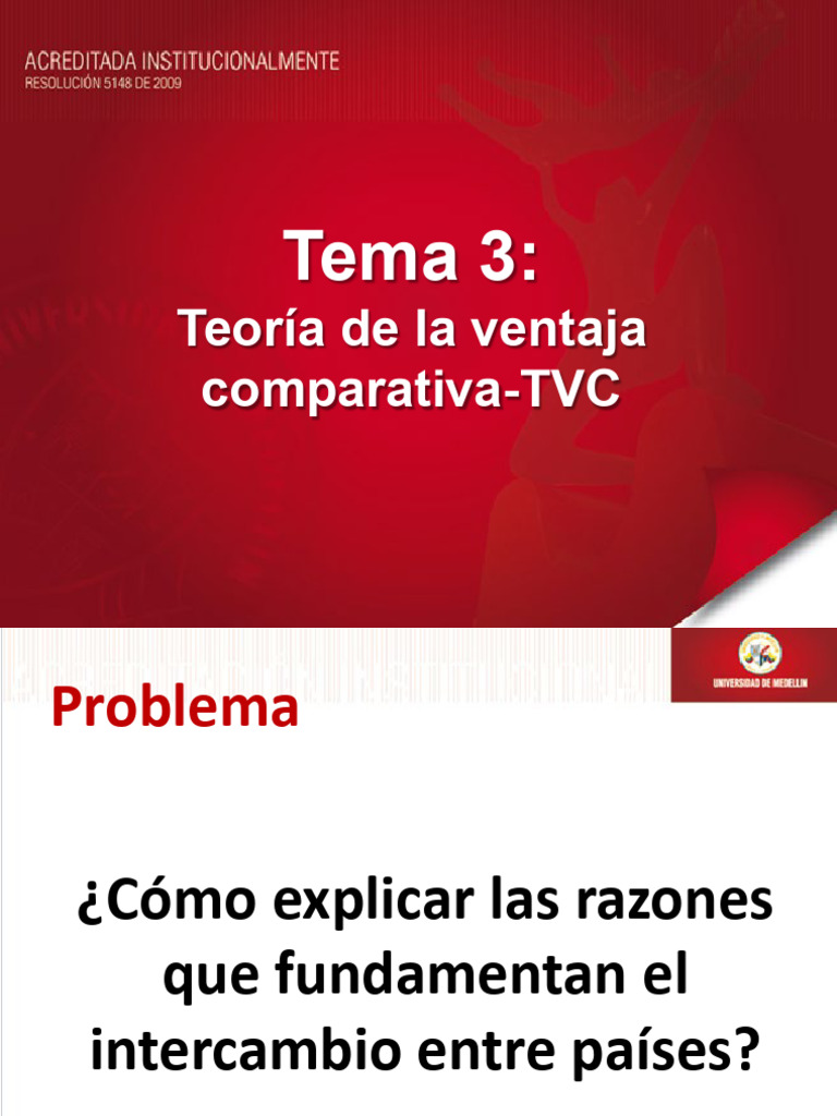 Tema 3-Teoria Ventaja Relativa | PDF | Costo de oportunidad | Ventaja ...