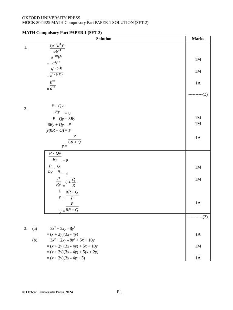 13DSE2024-25 Compulsory P1E Set2 Sol | PDF | Sphere | Classical Geometry
