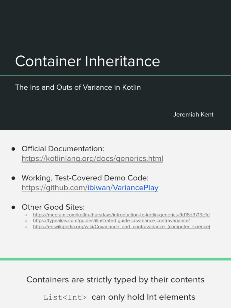 The Ins and Outs of Kotlin Variance | PDF | Canidae | Programming Paradigms