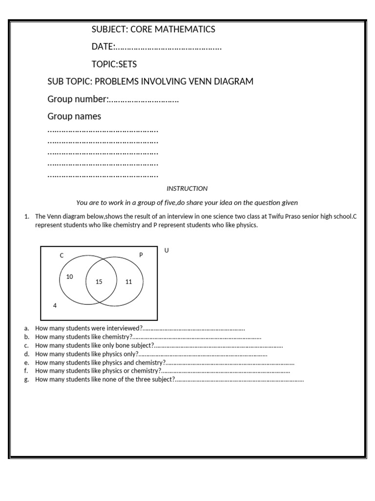 Subject Core Mathematics | PDF