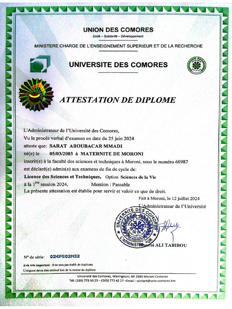 Diplôme | PDF