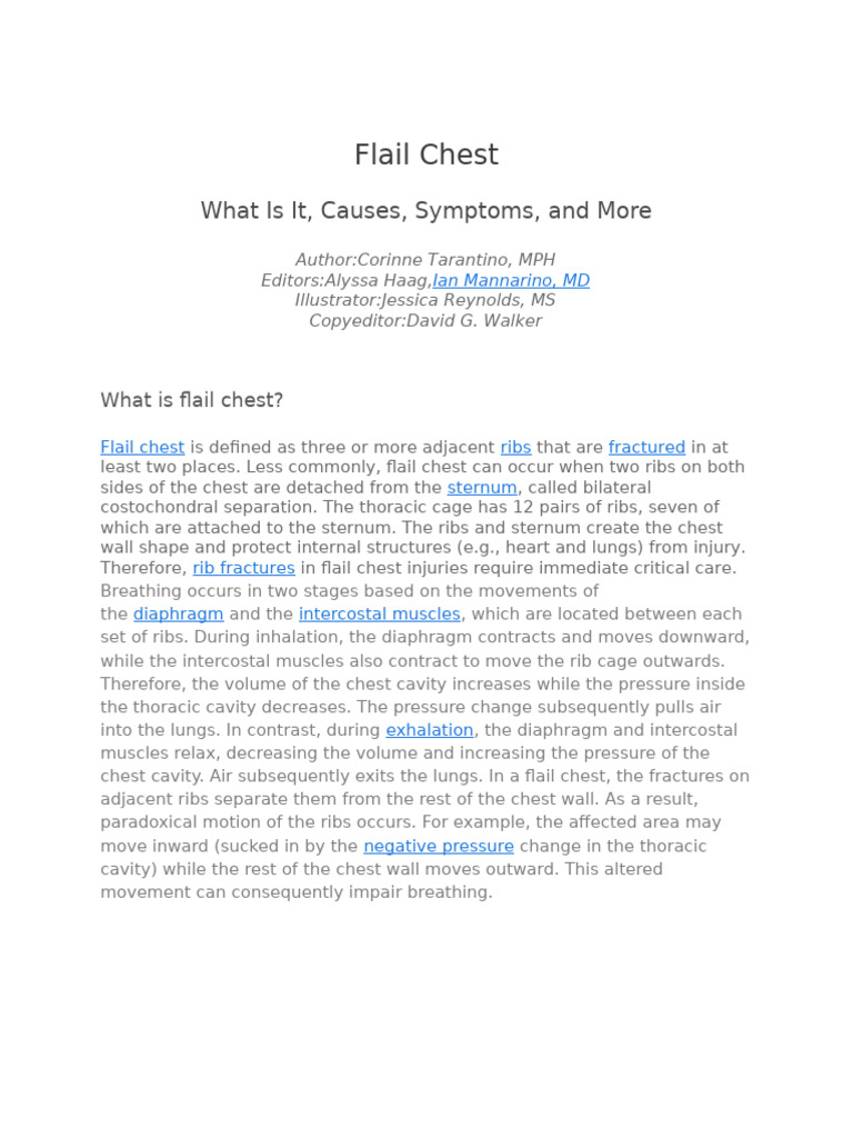 FLAIL CHEST | PDF | Thorax | Lung