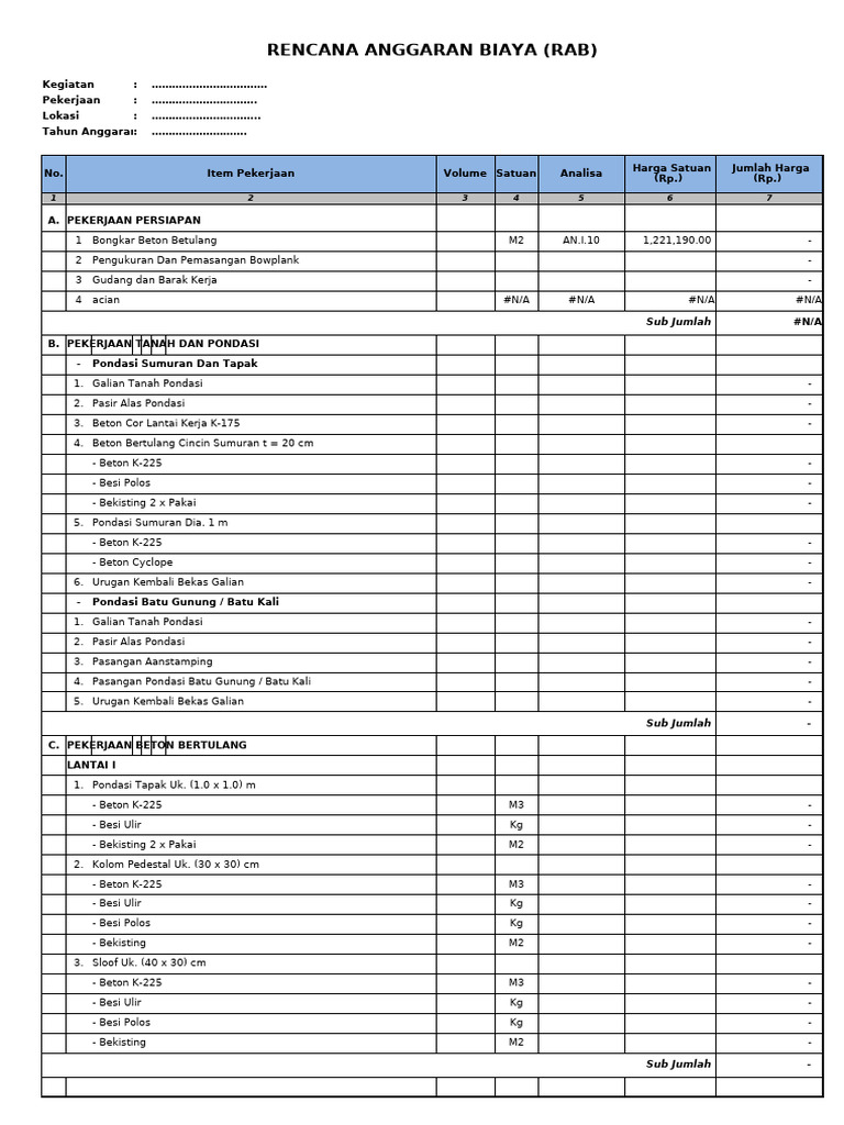 RAB AULA SDN 013 REVISI | PDF