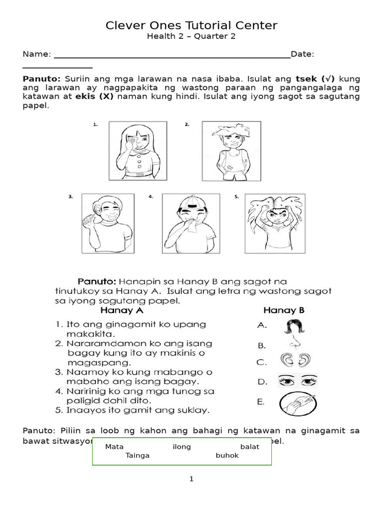 Health 2 - Grade 2 - Quarter 2 | PDF