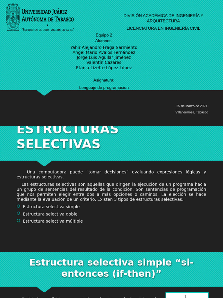 Estructuras Selectivas Simples y Múltiples | PDF | Algoritmos | Programación de computadoras