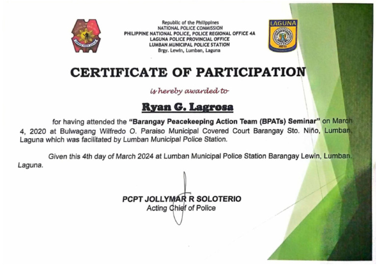 balimbingan-cert2 | PDF