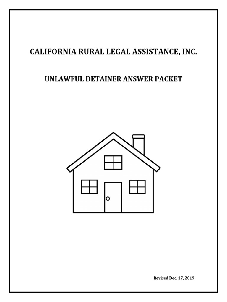 Unlawful Detainer Packet 2020 | PDF | Restraining Order | Eviction