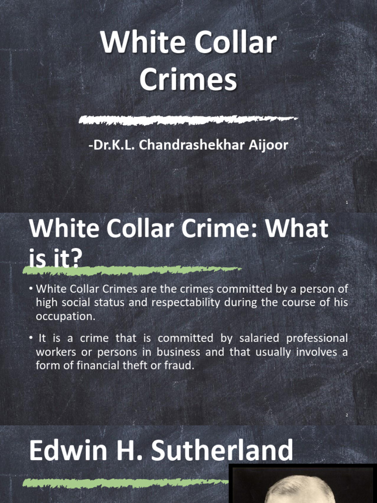 Understanding White Collar Crimes | PDF | Crimes | Crime & Violence