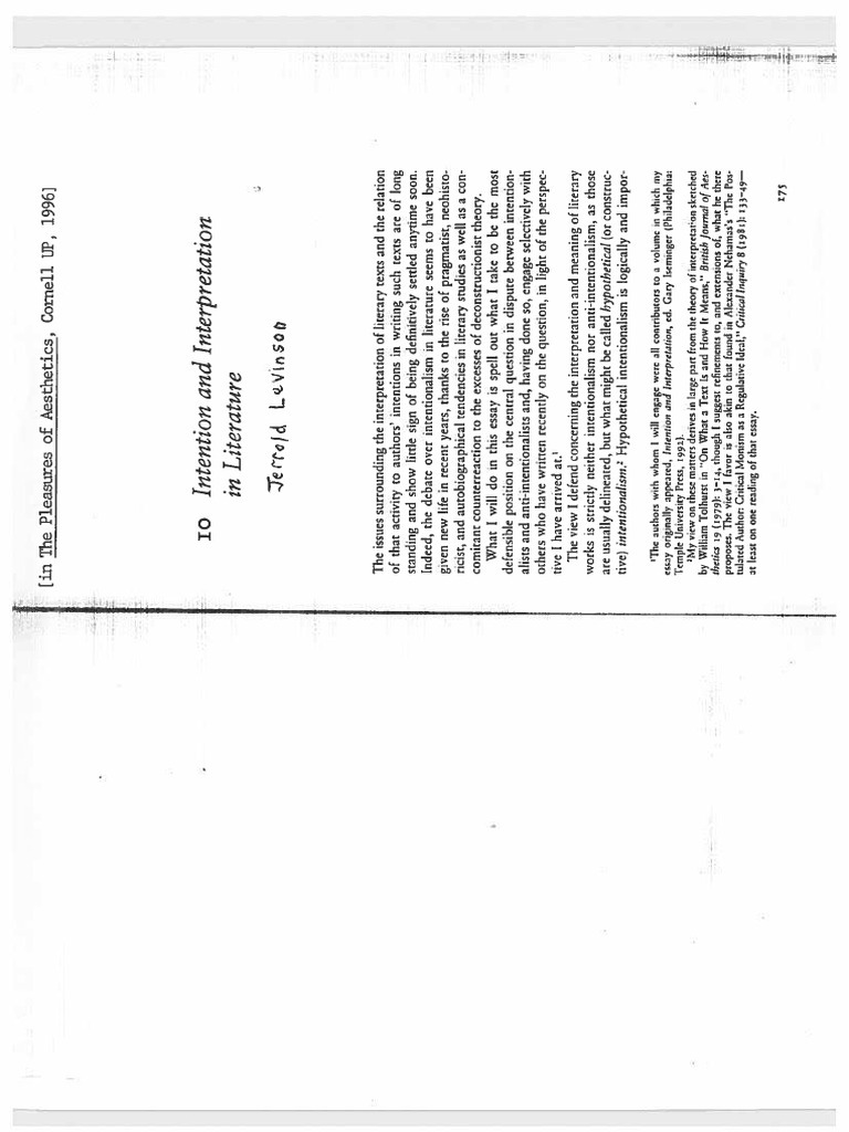 Intention and Interpretation in Literat | PDF