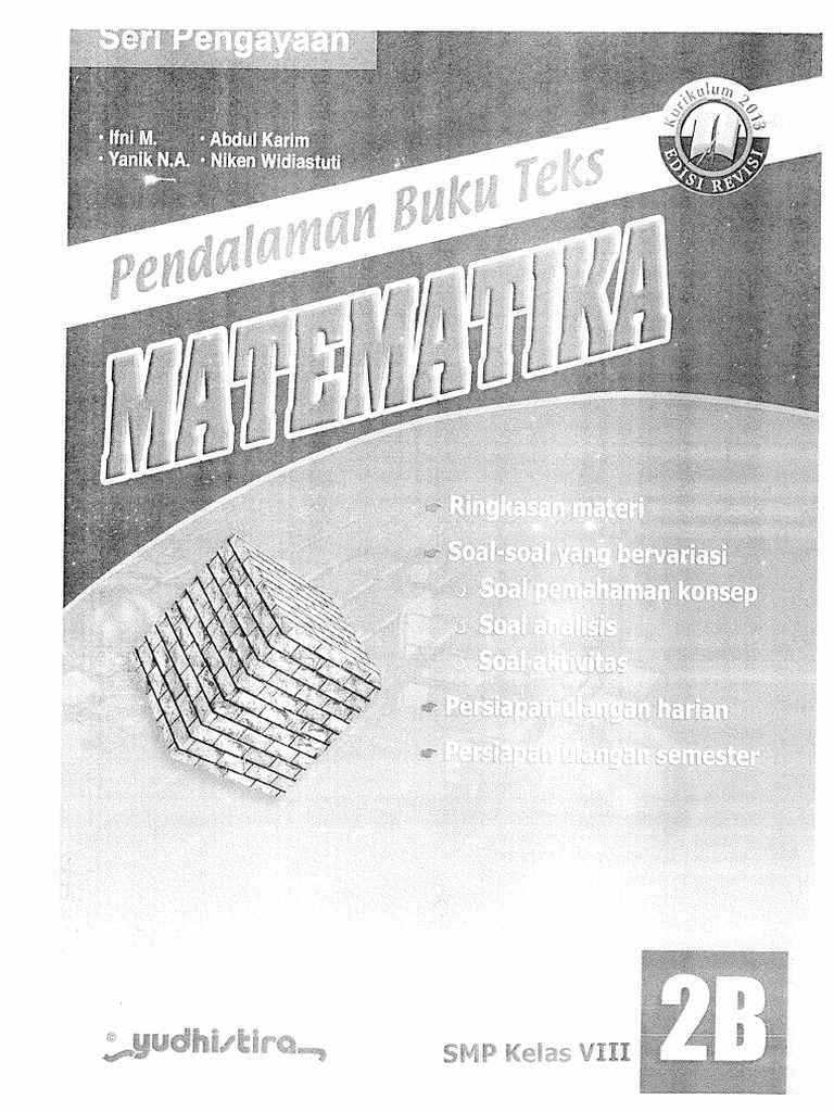 Kelas 8 Matematika 2B - Yudhistira | PDF