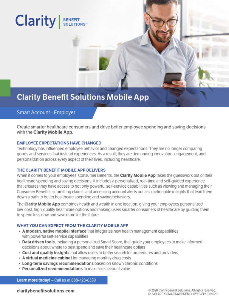 012 Clarity Smart Account Employer Fly | PDF