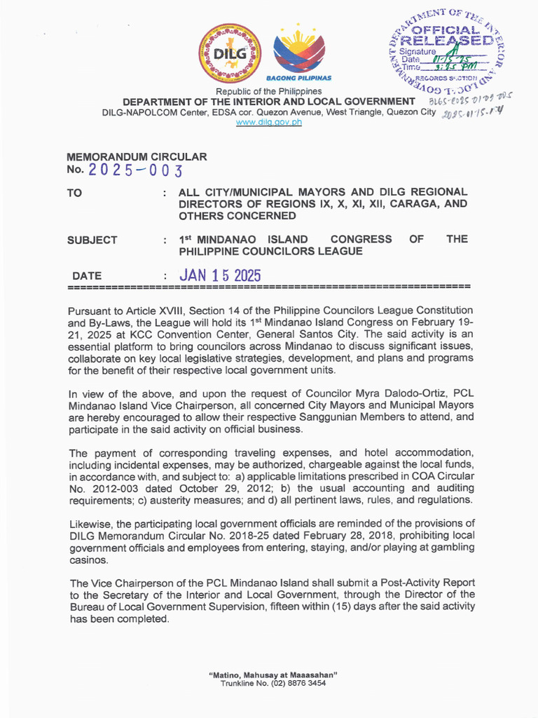 Dilg Memocircular 2025115 - 26f77a9bba | PDF