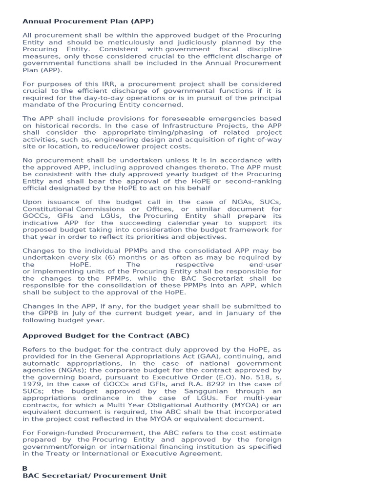 Annual Procurement Plan | PDF | Loans