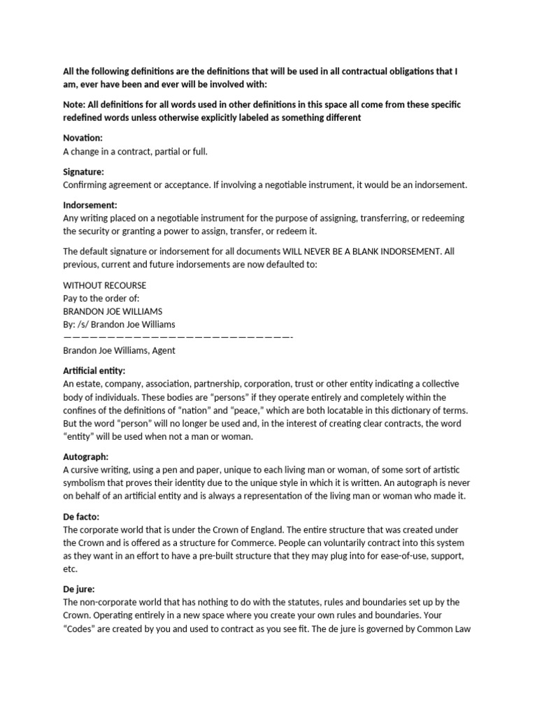 Definitions To Know | PDF | Negotiable Instrument | Idea